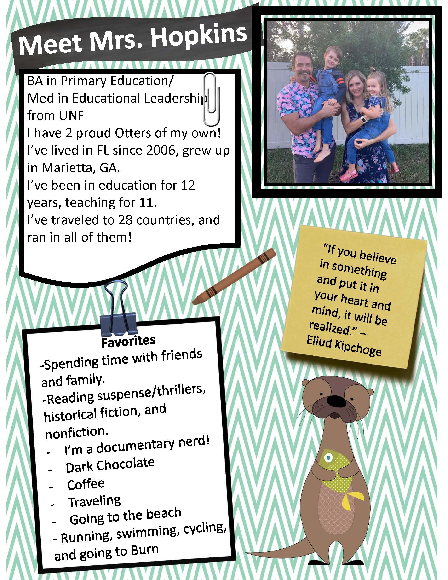 Meet Ms. Hopkins – Ocean Palms Elementary School